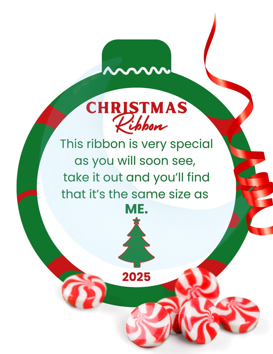 Kindergarten Holiday Christmas Ribbon Gift Tag Printable Kids Christmas ...