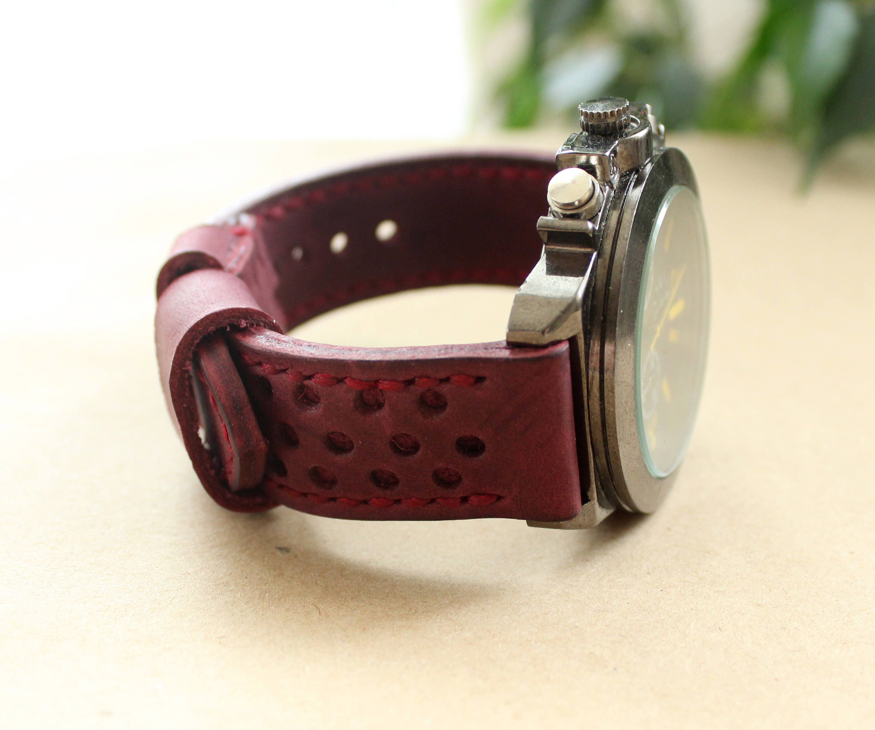 Genuine Leather Watch Strap Men's Leather Watch Band Any | Etsy