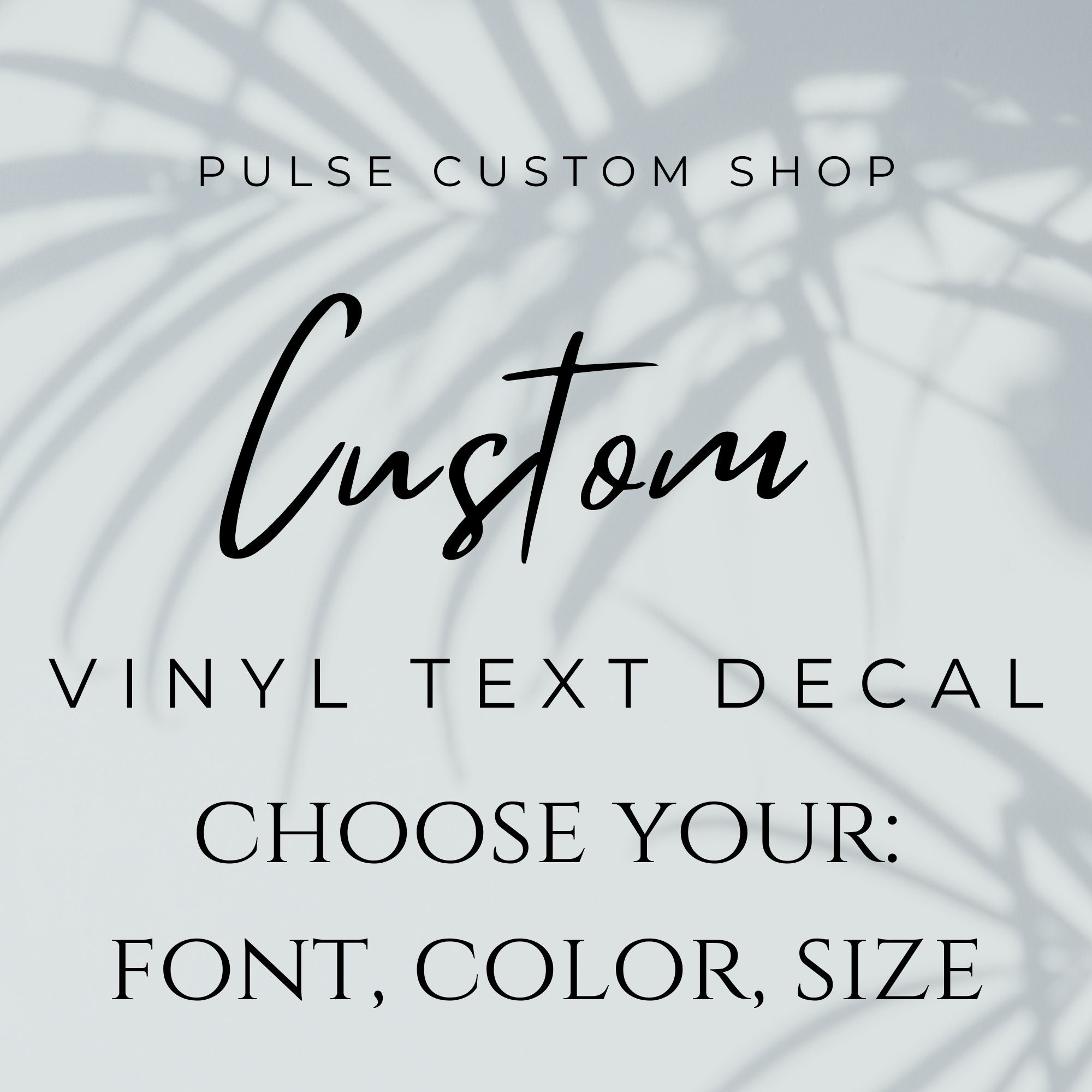 Custom Decals - Choose Your Font, Color, Length - Custom Vinyl Text ...