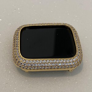 Ultra 49mm Apple Watch Cover Gold Lab Diamond Bezel Apple Watch Case ...