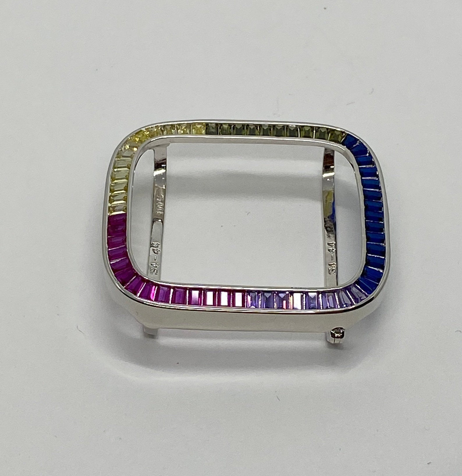 41mm 45mm Rainbow Apple Watch Bezel Cover 40mm 44mm Silver Lab - Etsy