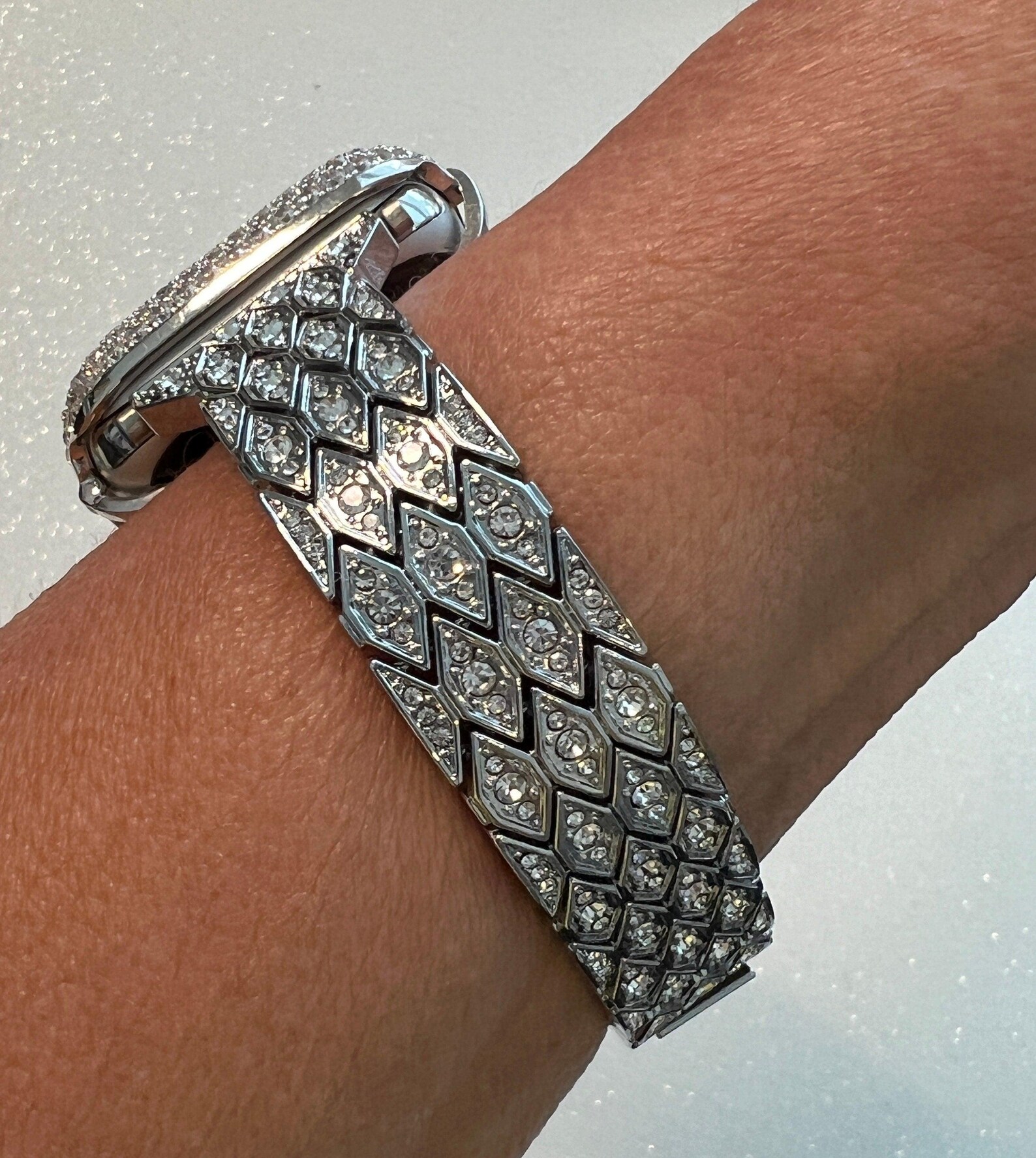 Silver Apple Watch Band Bracelet Womens iPhone Watch Band & or Apple ...