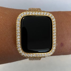 Ultra 49mm Apple Watch Cover Gold Lab Diamond Bezel Case 38m-45mm ...
