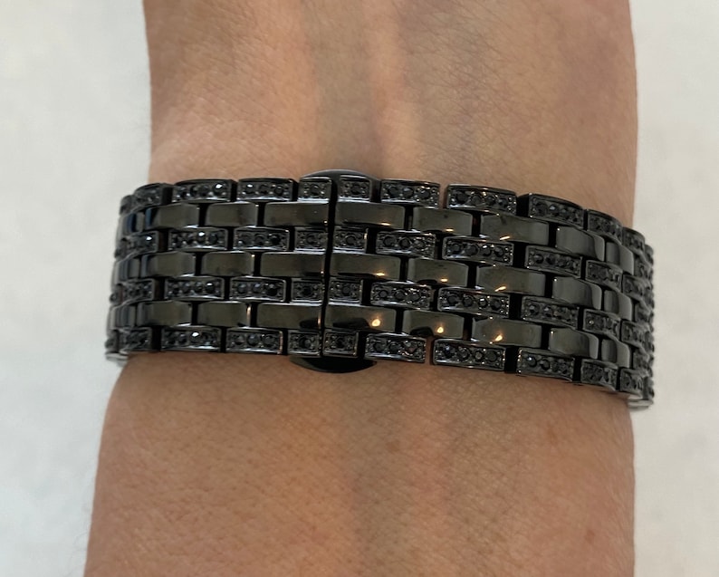 Black on Black Apple Watch Band & or Matching Lab Diamond - Etsy