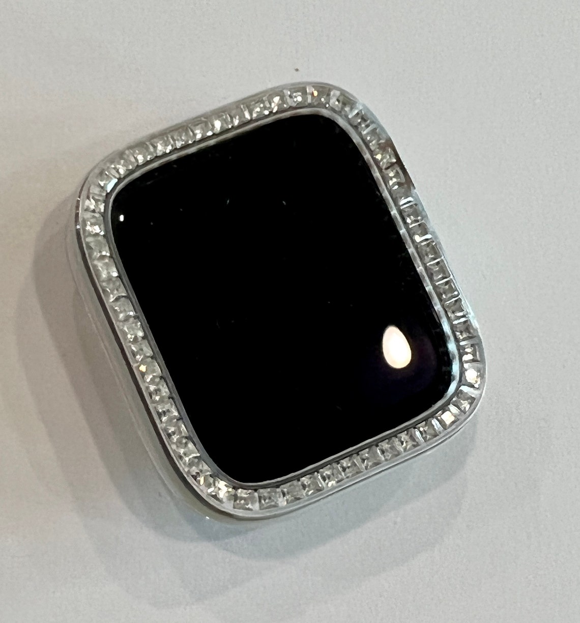 Apple Watch Bezel Cover Clear Acrylic Bumper Square Swarovski - Etsy