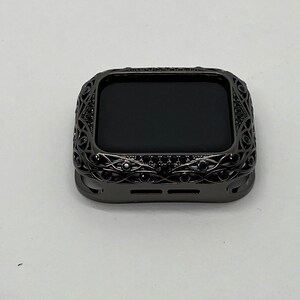 Apple Watch Bezel Cover Black on Black Smartwatch Bumper Crystals 38mm ...