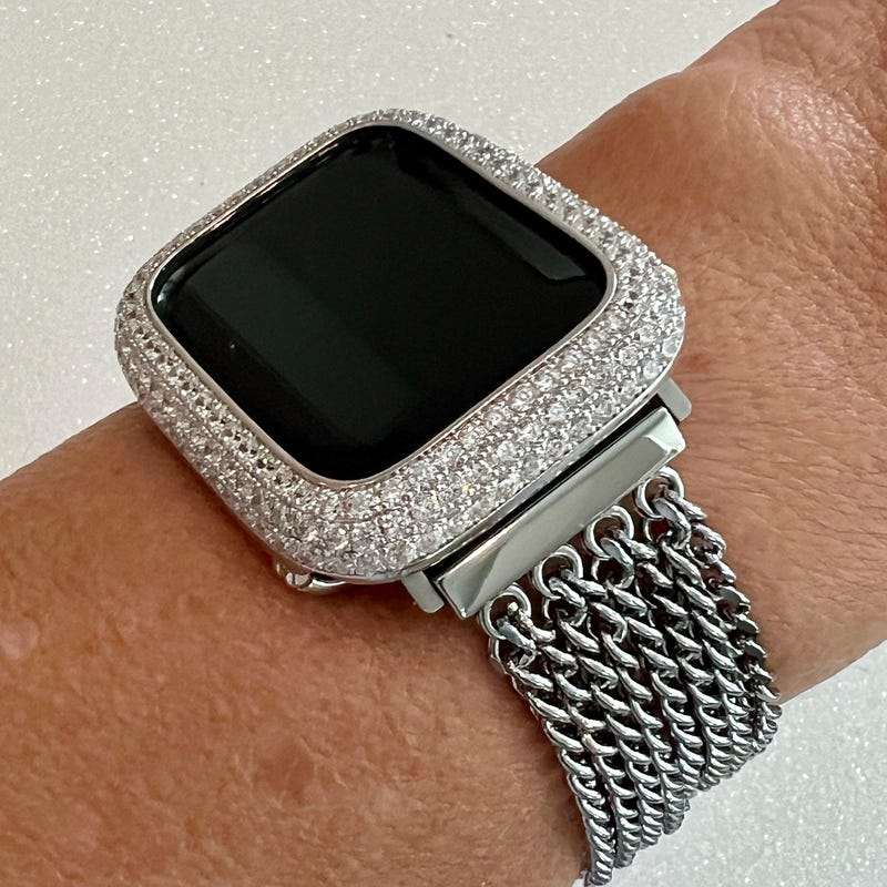 Silver Apple Watch Chain - Etsy