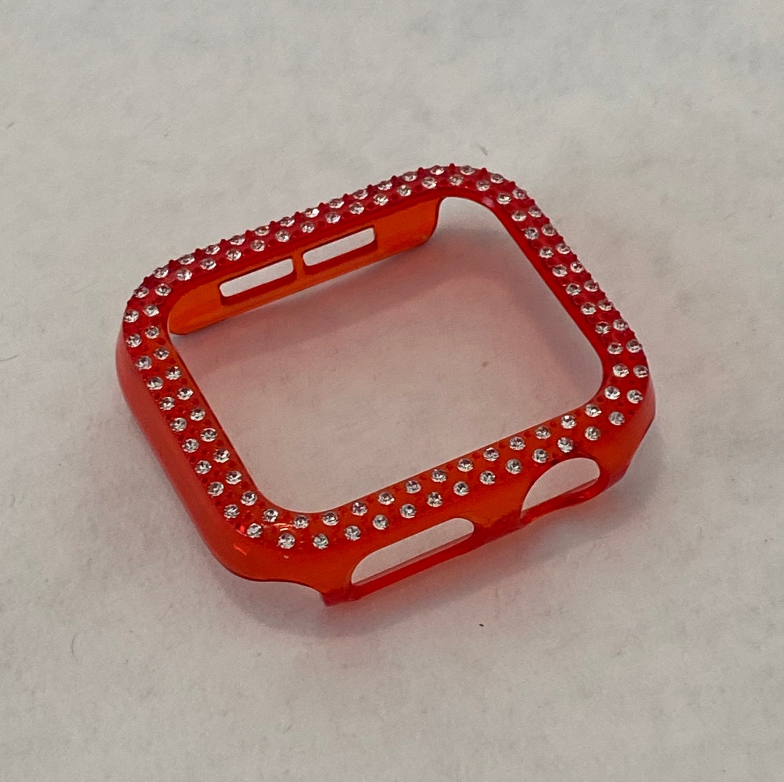 Red Apple Watch Band Cover Bezel Iwatch Case Crystal Faceplate - Etsy