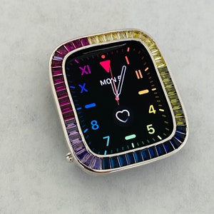 Series 2-9 Rainbow Apple Watch Bezel Cover 38mm 40mm 41mm 42mm 44mm ...