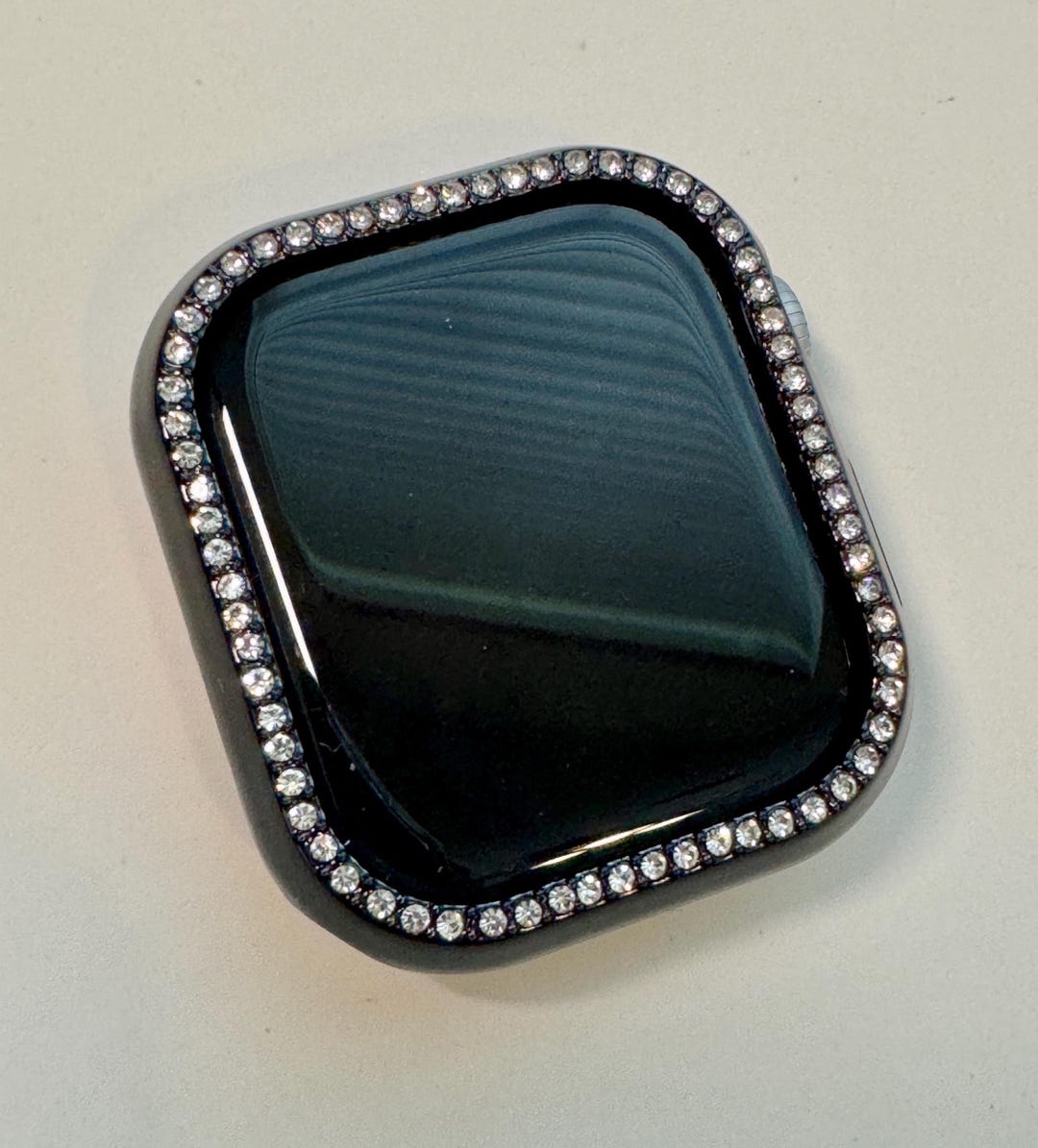 Black Apple Watch Case 42mm 46mm Series 10-11 Swarovski Crystals Apple ...