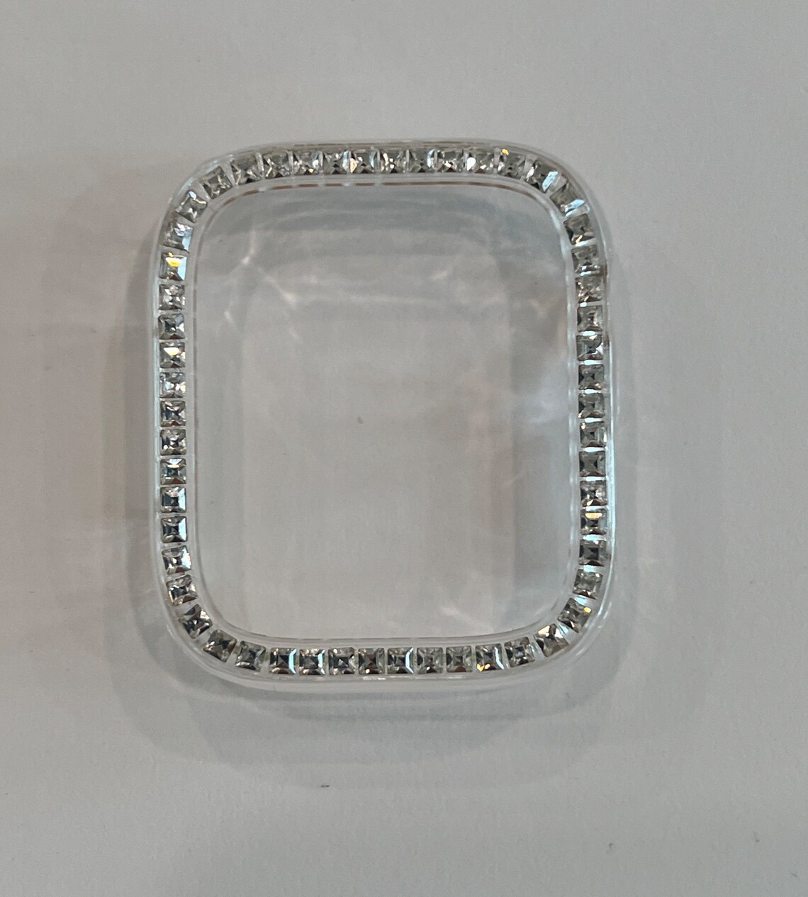 Apple Watch Bezel Cover Clear Acrylic Bumper Square Swarovski - Etsy