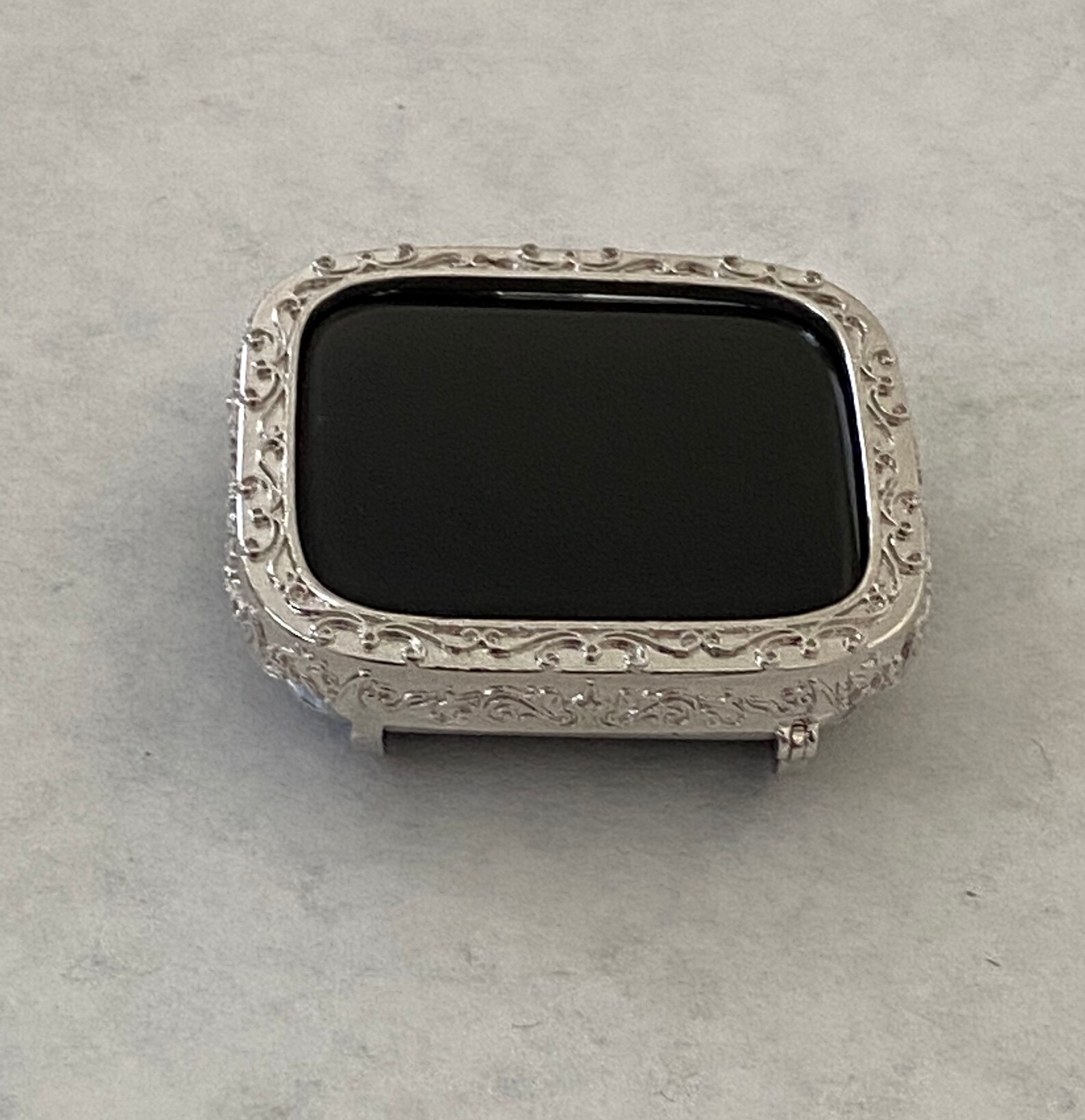 Custom Apple Watch Bezel Cover Silver 40mm 44mm Iwatch Bumper - Etsy