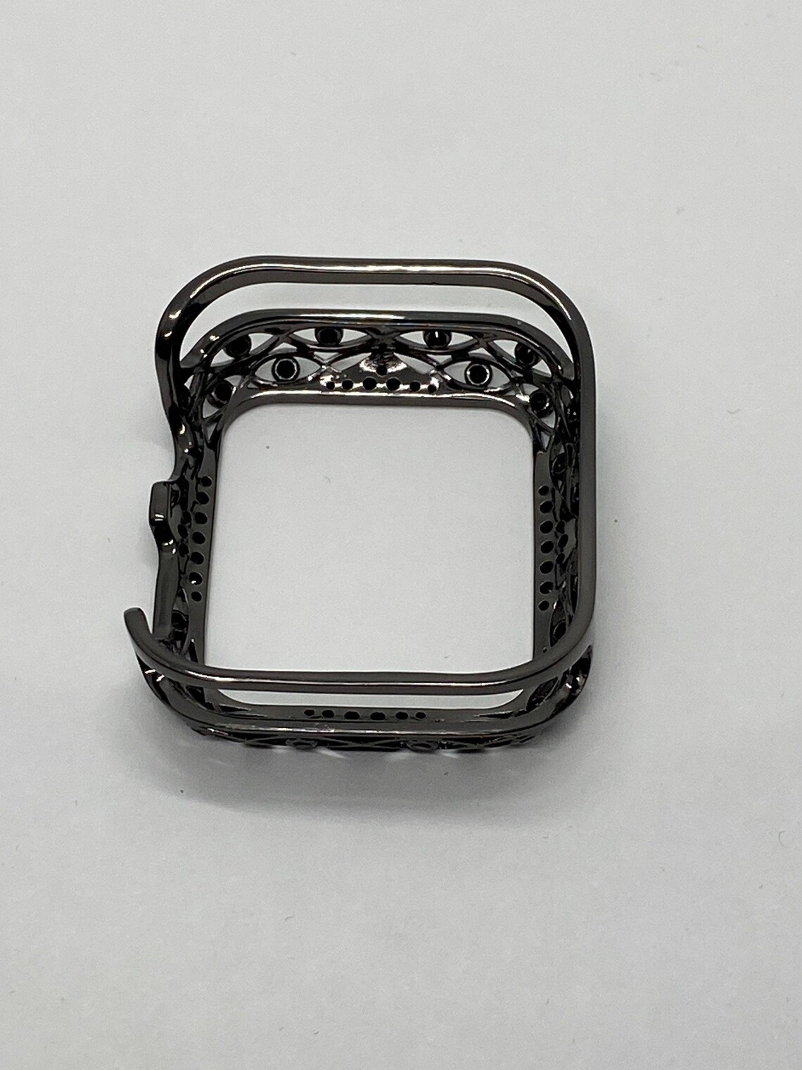 Black on Black Apple Watch Bezel Cover Crystal Rhinestones 38mm 40mm ...