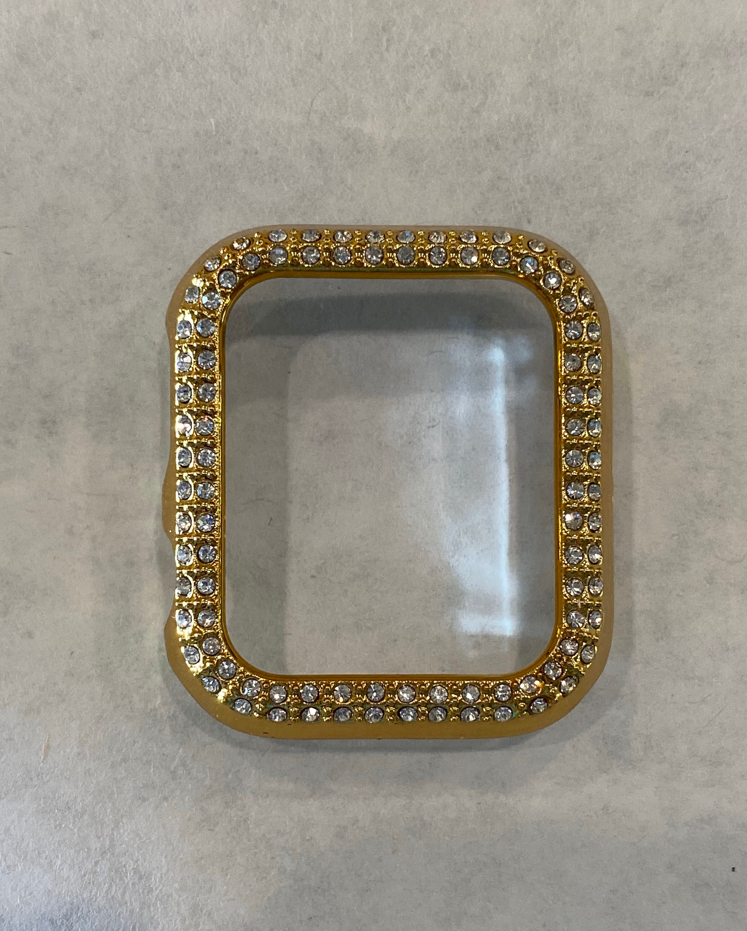 Gold Apple Watch Bezel Cover Rhinestone Crystal 38mm 40mm 42mm 44mm ...