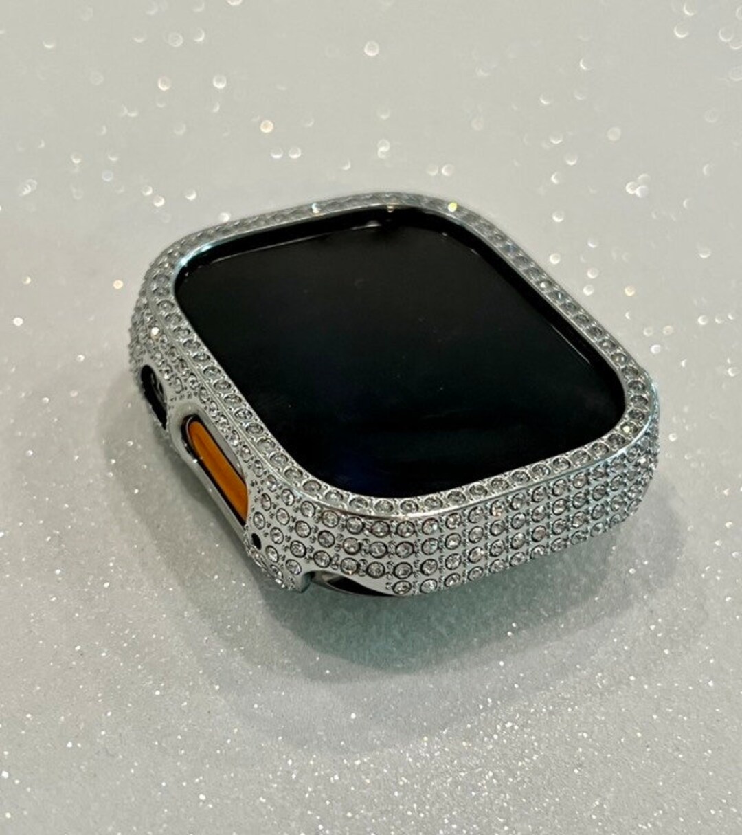 49mm Ultra Apple Watch Cover Silver Crystals Apple Watch Case ...