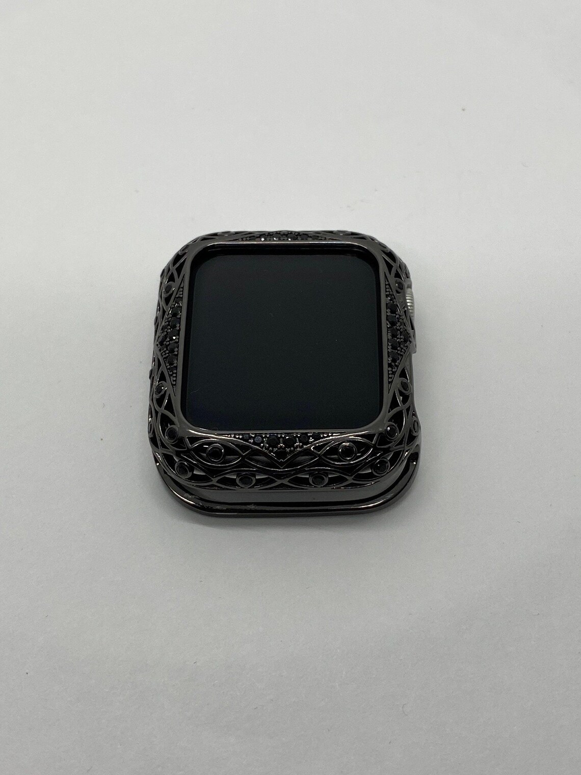 Black on Black Apple Watch Bezel Cover Crystal Rhinestones 38mm 40mm ...