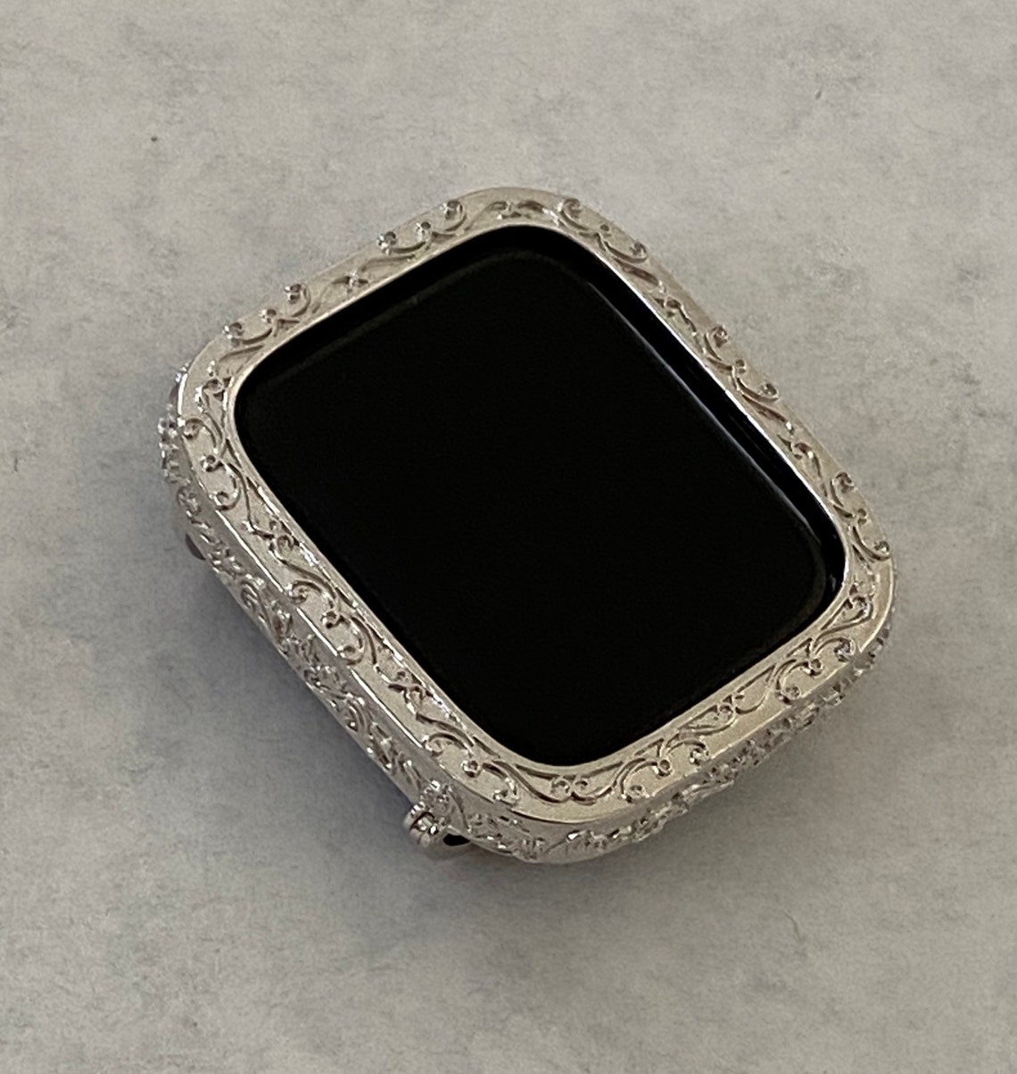 Custom Apple Watch Bezel Cover Silver 40mm 44mm Iwatch Bumper - Etsy