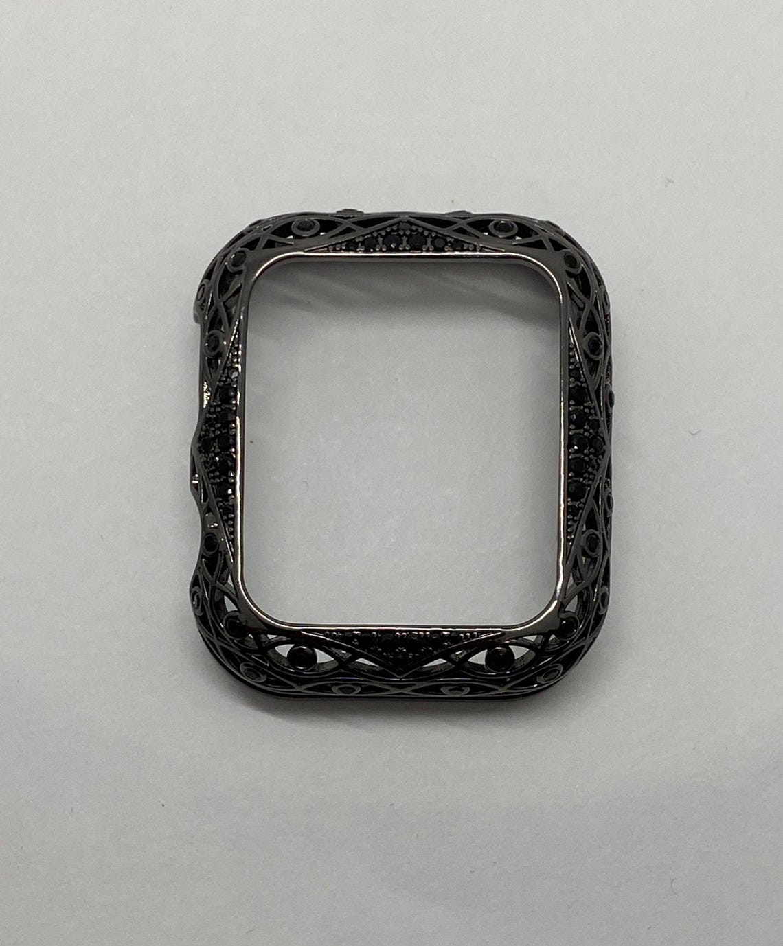 Black on Black Apple Watch Bezel Cover Crystal Rhinestones 38mm 40mm ...