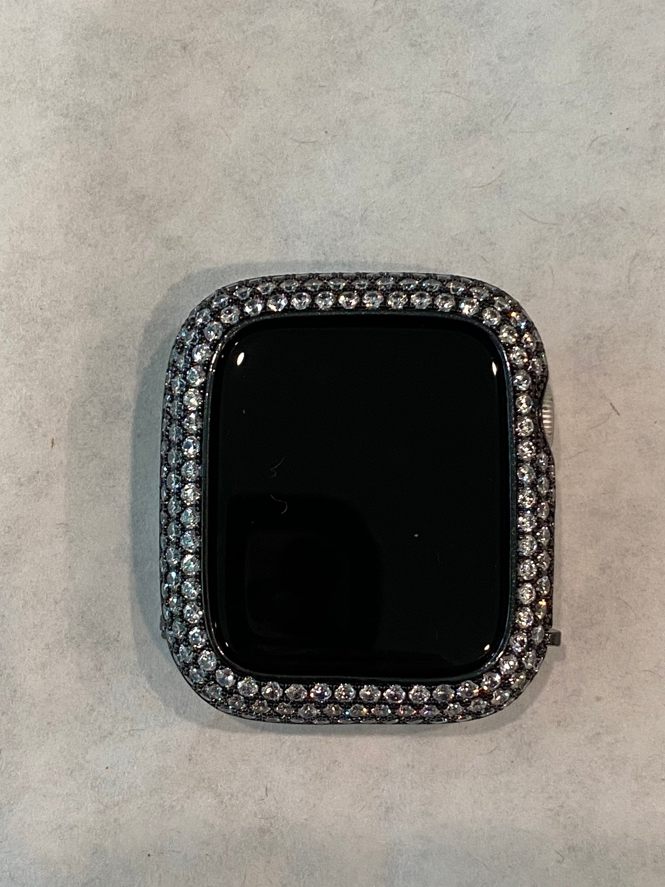 Apple Watch Bezel Cover Series 7 41mm 45mm Black Lab Diamond Bumper ...