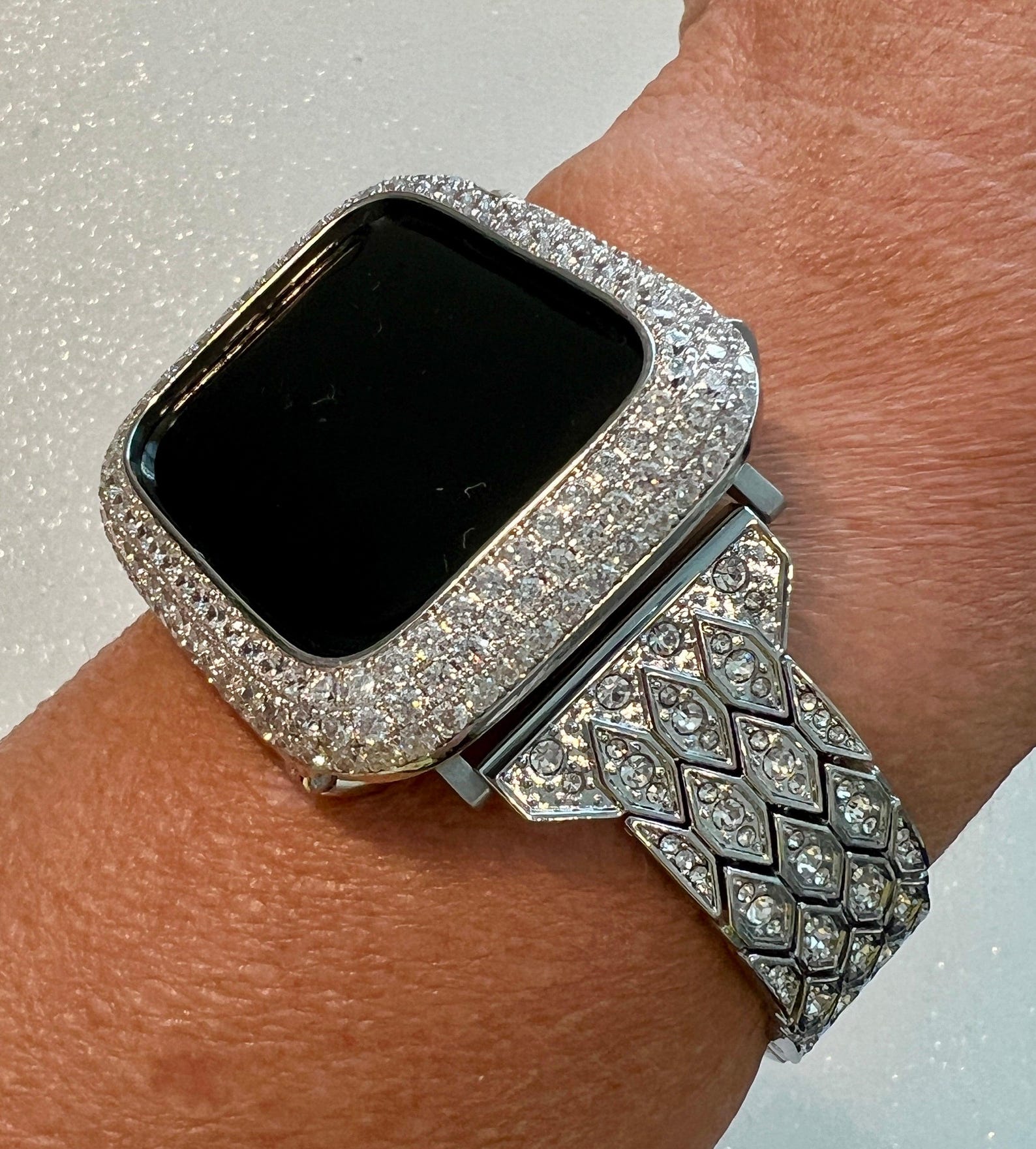 Silver Apple Watch Band Bracelet Womens iPhone Watch Band & or Apple ...