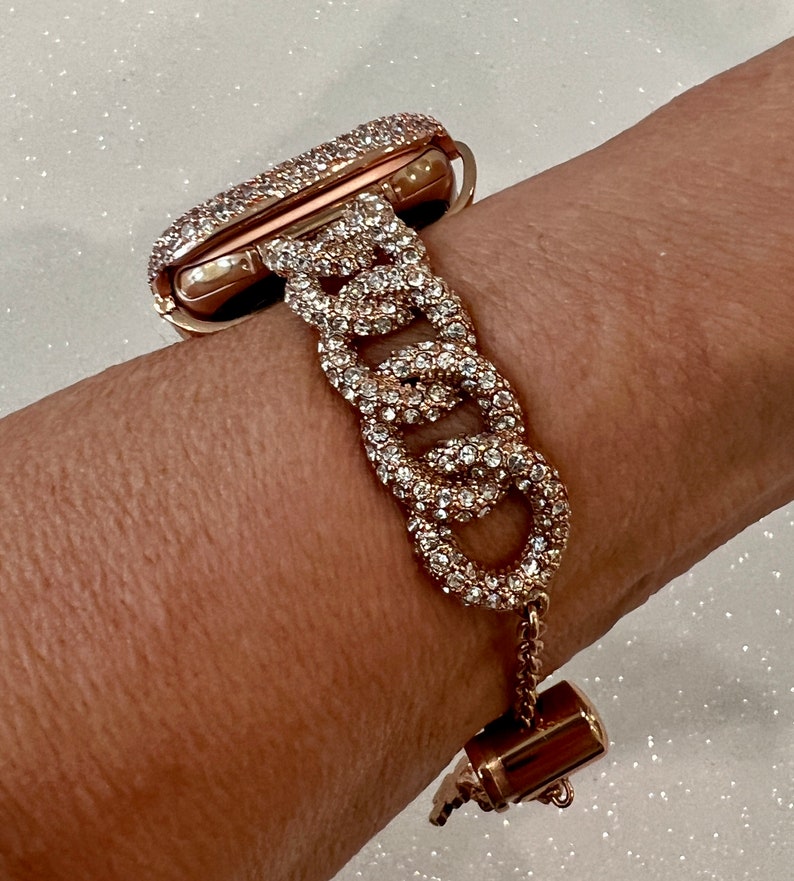 Pave Apple Watch Band Women Swarovski Crystals Rose Gold - Etsy