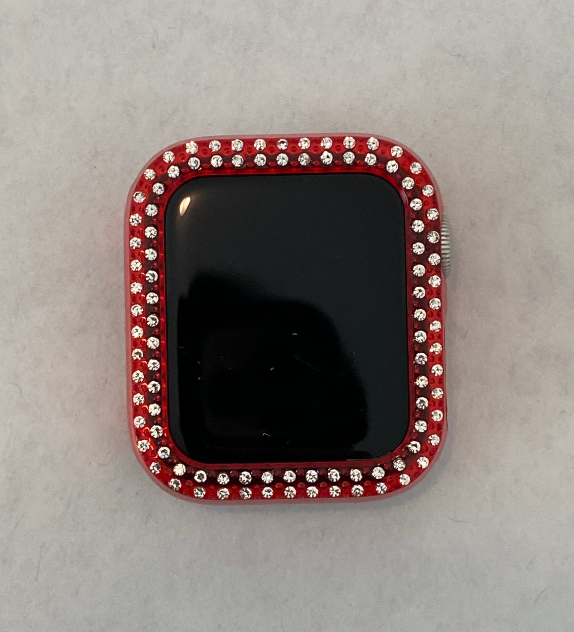 Red Apple Watch Band Cover Bezel Iwatch Case Crystal Faceplate - Etsy
