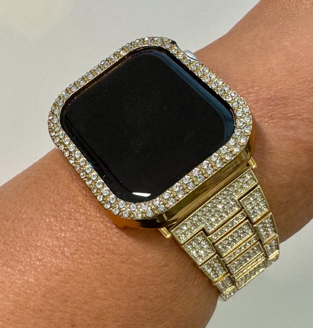 Apple Watch Band Gold Stainless Steel Swarovski Crystal & or Apple ...