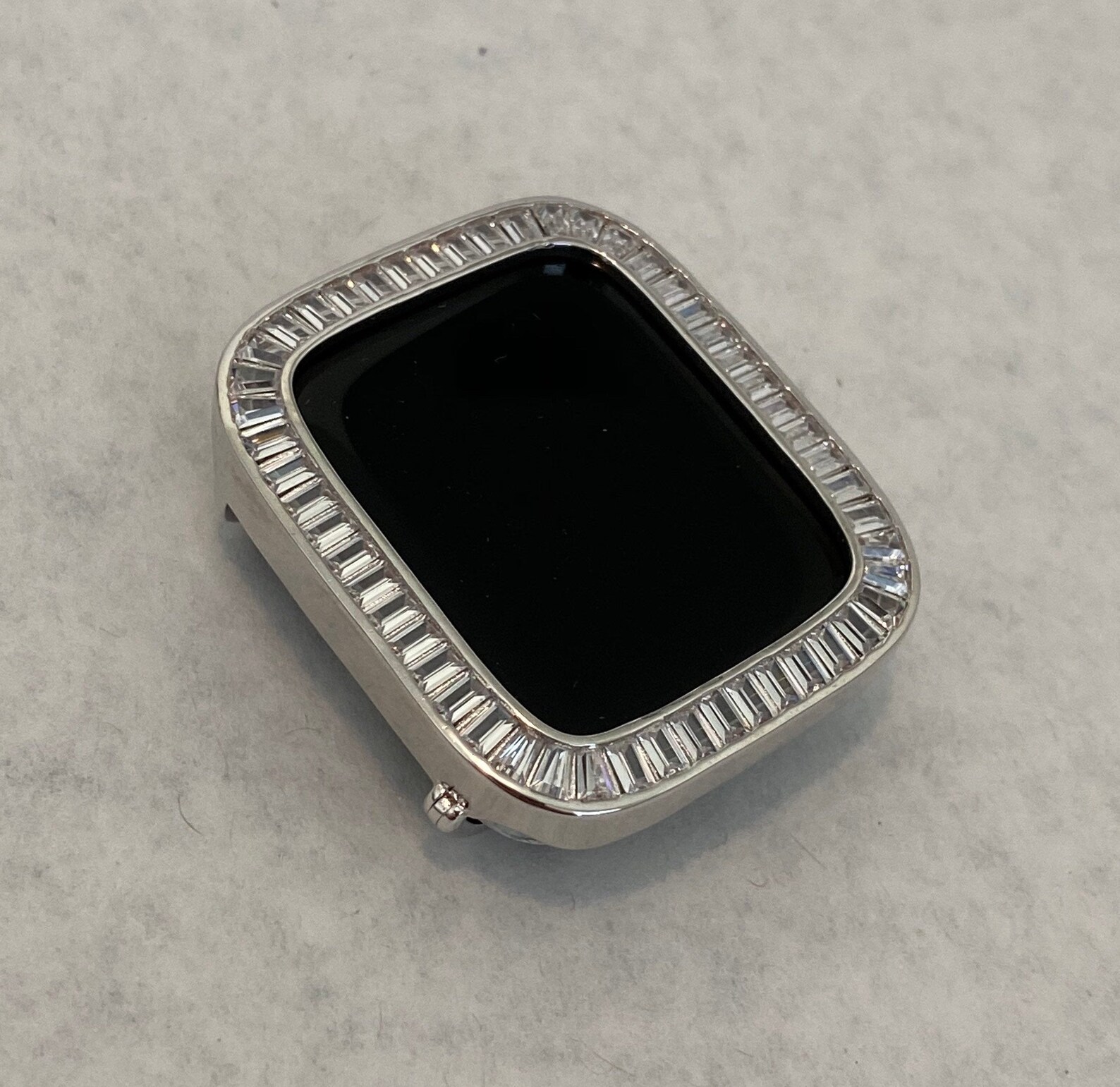 Bling Apple Watch Bezel Cover, Silver Iwatch Case Bling 38mm-46mm ...