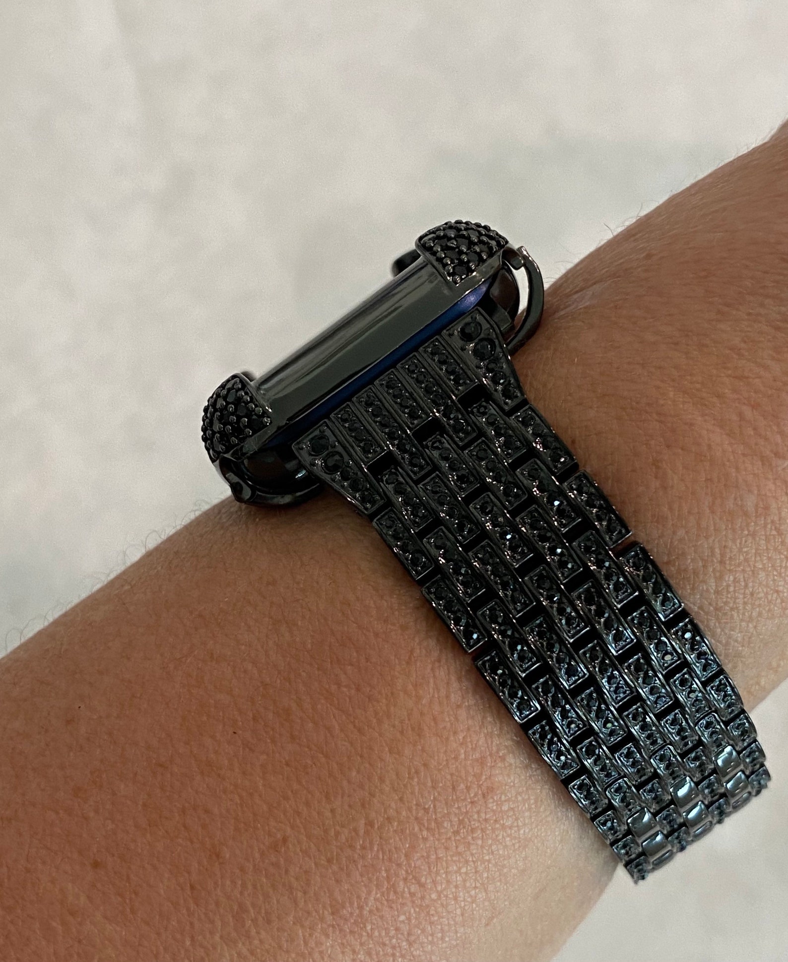 Black on Black Apple Watch Band & or Matching Lab Diamond - Etsy