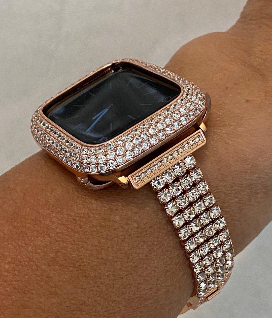 Rose Gold Apple Watch Band Womens Swarovski Crystal iPhone Watch ...