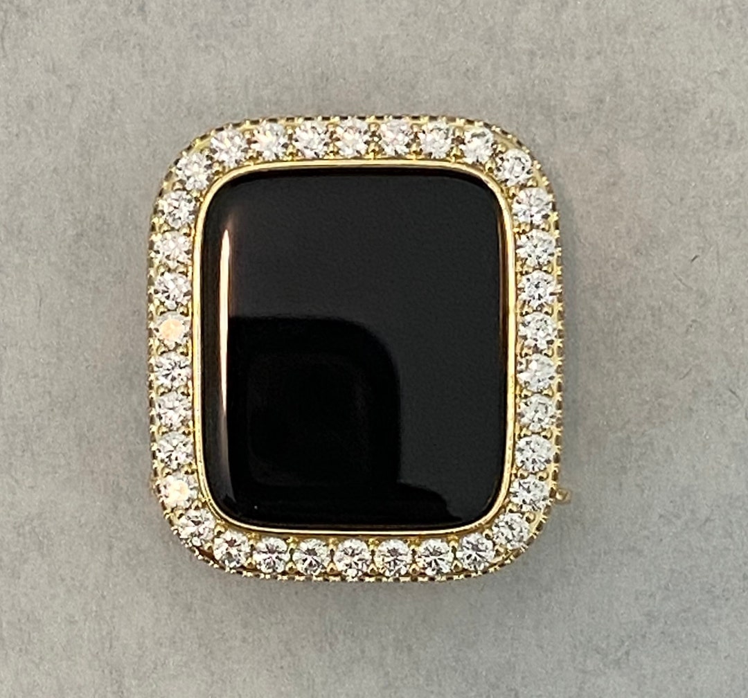 Series 1-8 Apple Watch Band Bezel Cover 41mm 45mm Gold 3.5mm Lab ...