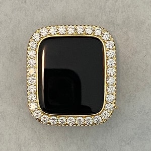 Series 1-8 Apple Watch Band Bezel Cover 41mm 45mm Gold 3.5mm Lab ...