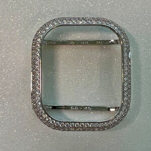 Apple Watch ULTRA Watch Case White Gold Pave Lab Diamond Watch Cover ...