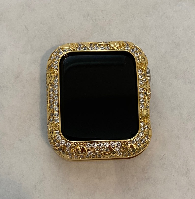 Apple Watch Case Yellow Gold Womens Swarovski Crystals Iwatch Cover ...