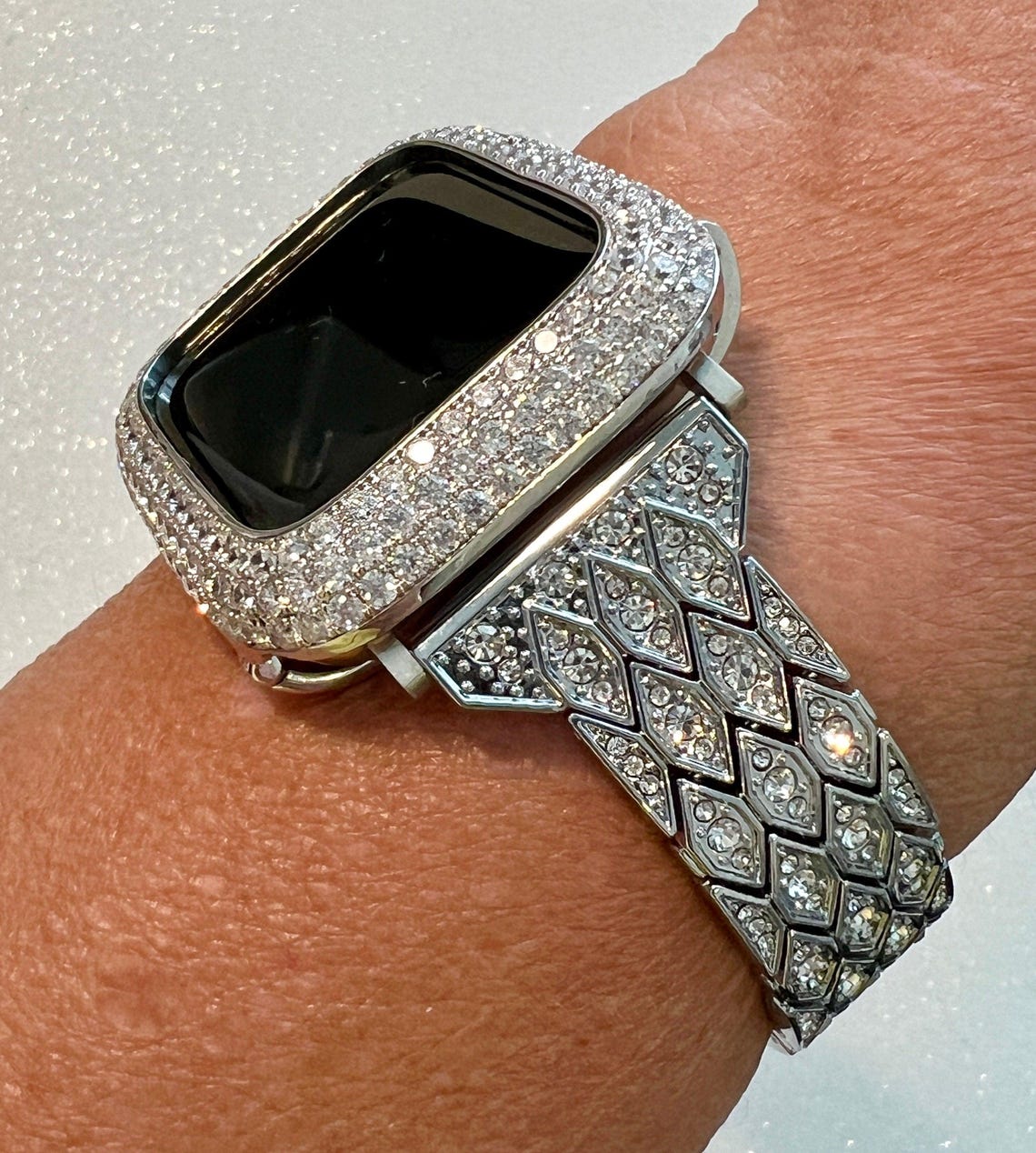 Silver Apple Watch Band Bracelet Womens iPhone Watch Band & or Apple ...