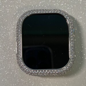 Apple Watch ULTRA Watch Case White Gold Pave Lab Diamond Watch Cover ...