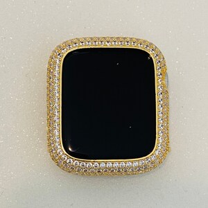 Custom Gold Apple Watch Case Lab Diamond Bezel 38-49mm Ultra Apple ...