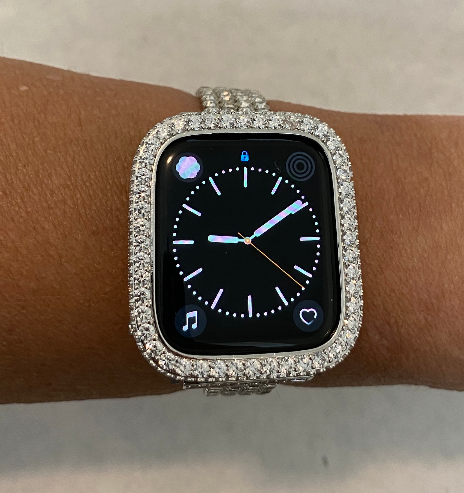 Silver Apple Watch Band and or Custom White Gold Apple Watch - Etsy