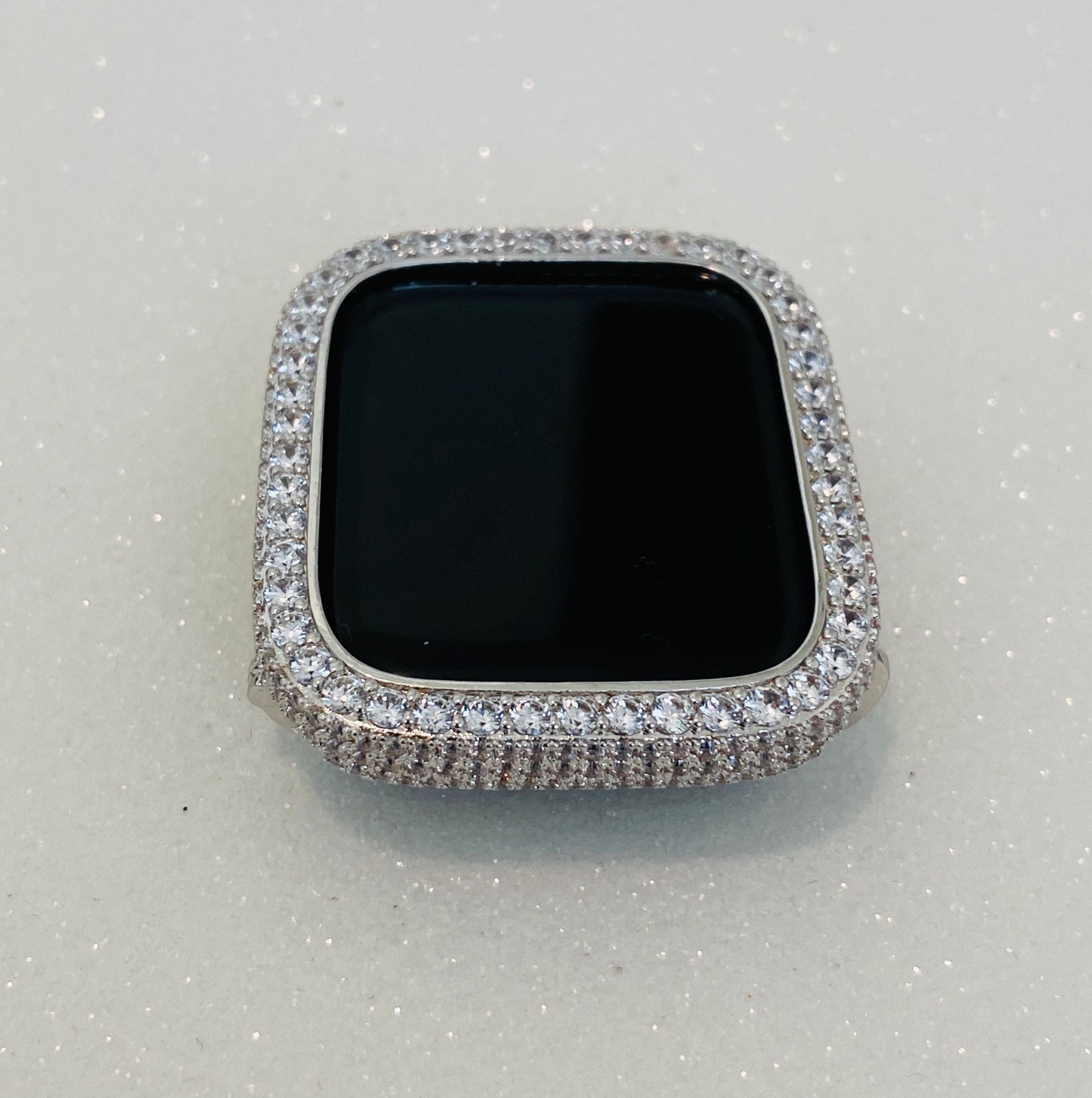 Silver Apple Watch Bezel Metal Lab Diamond Cover 2.5mm Iwatch | Etsy