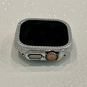 49mm Ultra Apple Watch Cover Silver Crystals Apple Watch Case ...