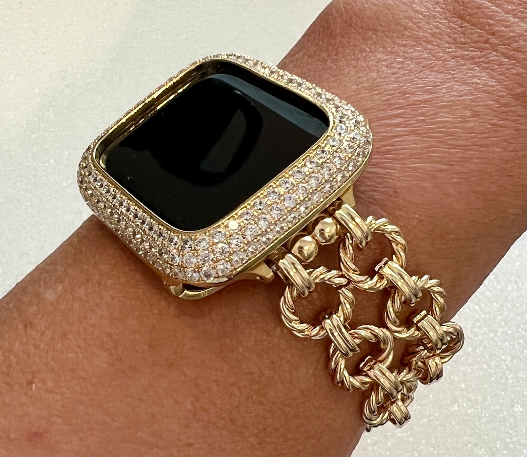Apple Watch Band Women Gold Chain, iPhone Watch Bracelet & or Apple ...