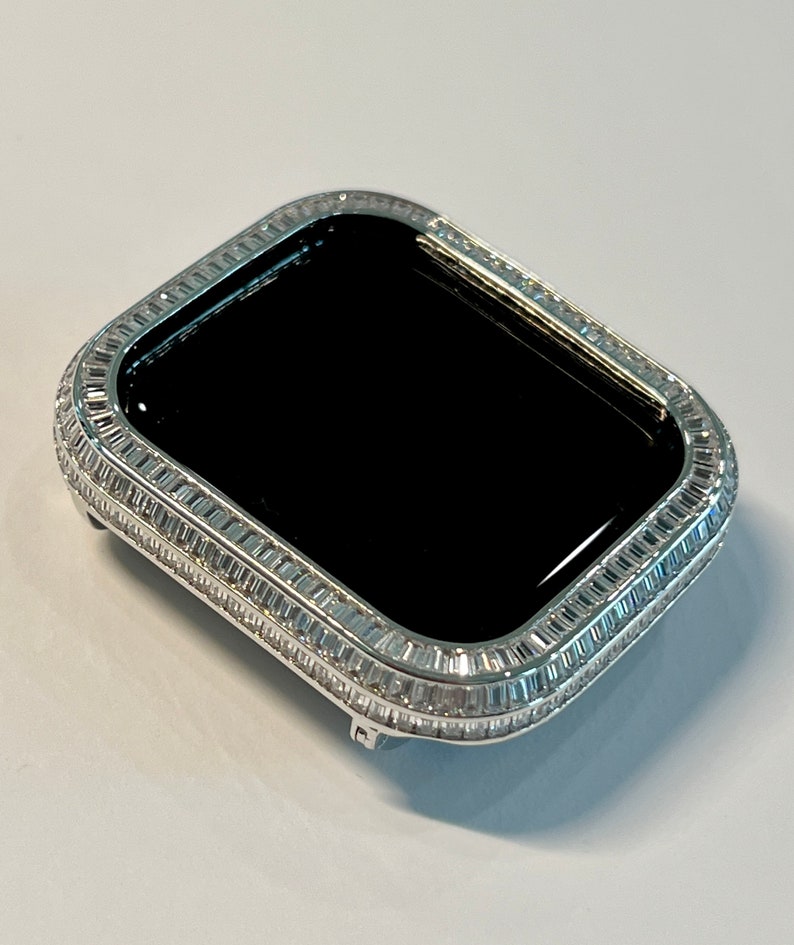 Silver Apple Watch Cover 40mm 41mm 44mm 45mm, Apple Watch Case 3 Rows ...