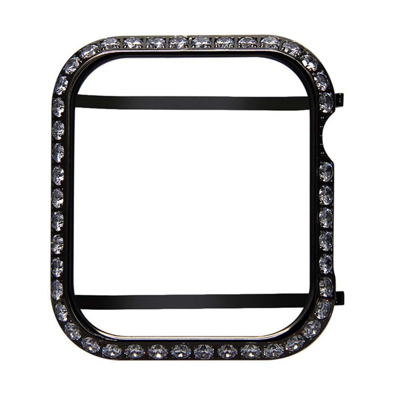 Iced Out Apple Watch Bezel Black Crystal Lab Diamond Cover | Etsy