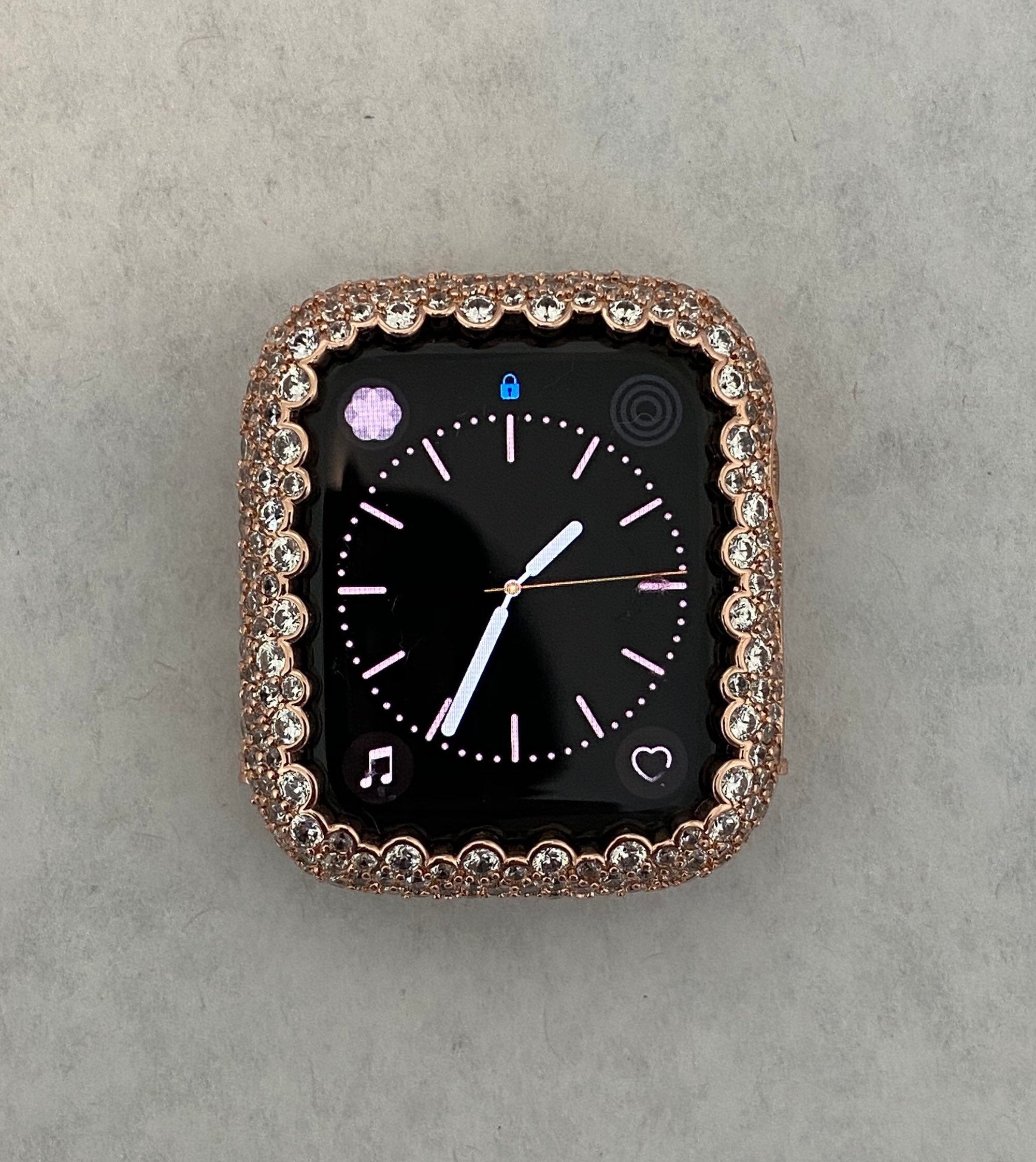 Apple Watch Band 41mm 45mm Swarovski Crystals Rose Gold & or Lab ...
