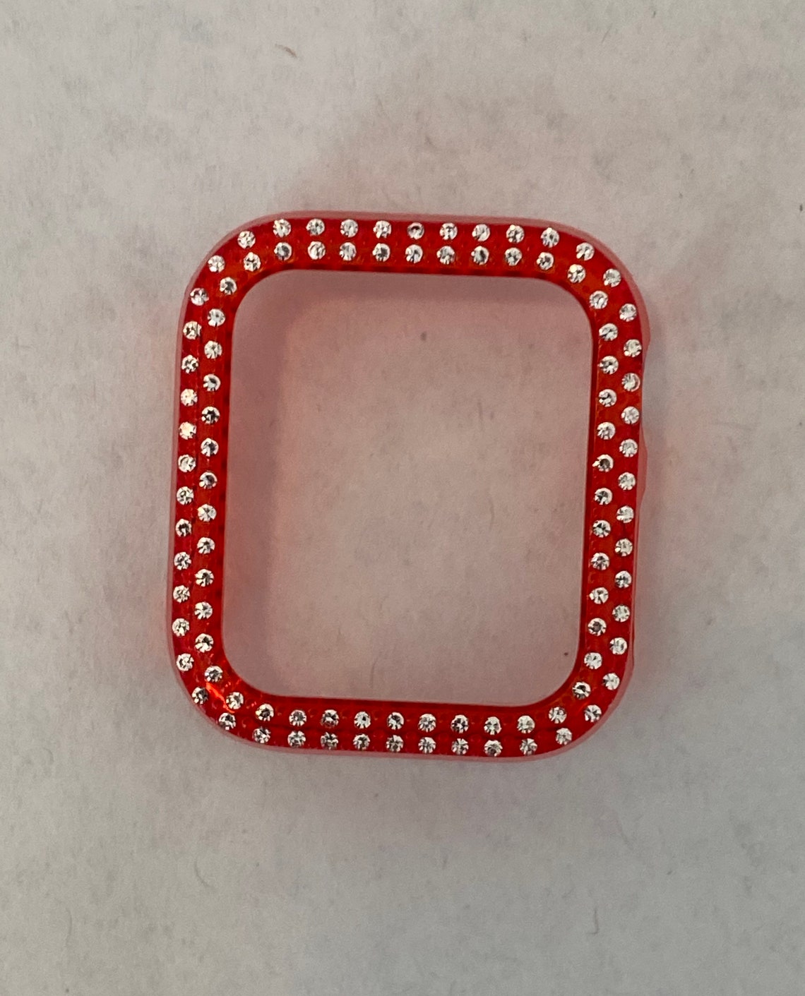 Red Apple Watch Band Cover Bezel Iwatch Case Crystal Faceplate - Etsy