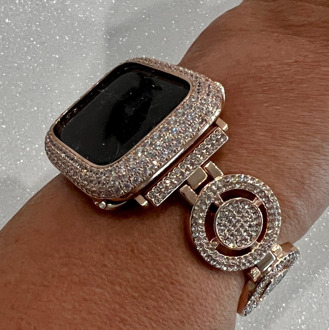 Apple Watch Band Womens Rose Gold Swarovski Crystals & or Apple Watch ...