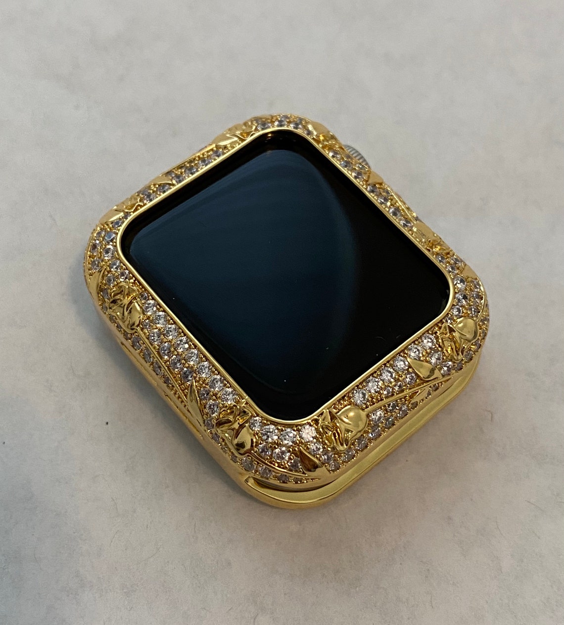 Apple Watch Case Yellow Gold Womens Swarovski Crystals Iwatch Cover ...