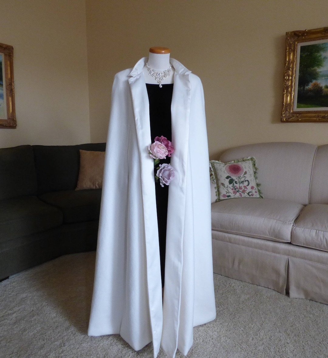 Formal Bridal Wedding Cape Long Fleece Cloak - Etsy