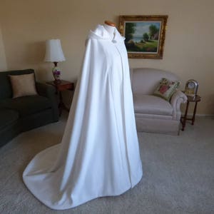 Long Bridal Cape With Train Hooded Wedding Cape Bridal Cape | Etsy