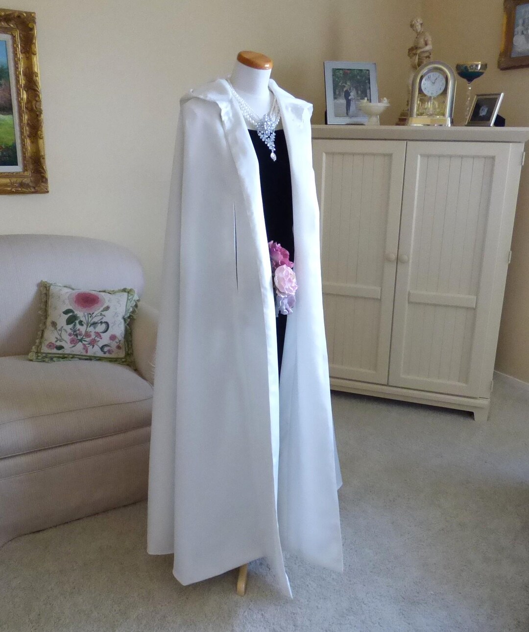 Matte Satin Hooded Bridal Wedding Cape - Etsy